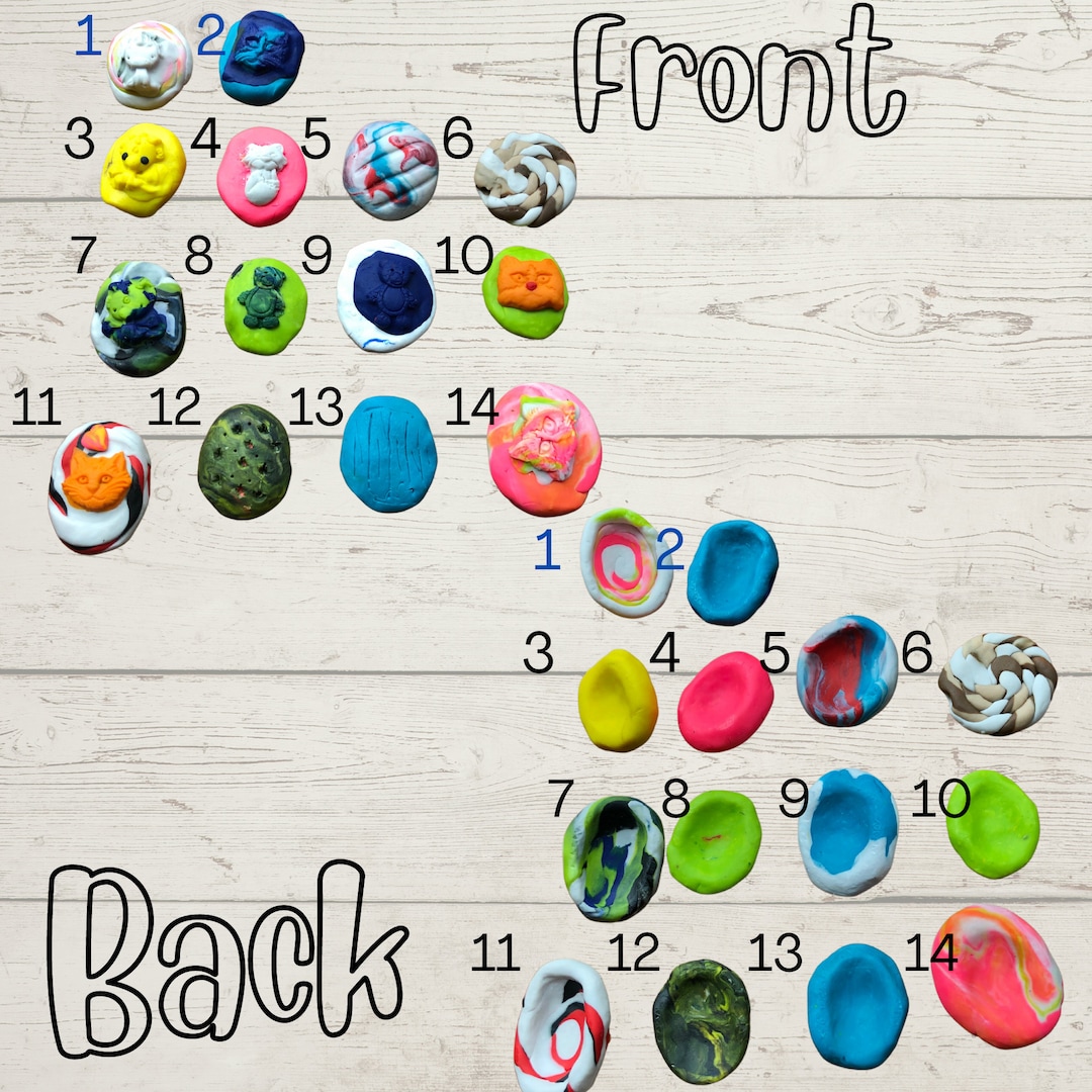 Colorful Worry Stones Handmade Polymer Clay Colorful Sensory Toy ...