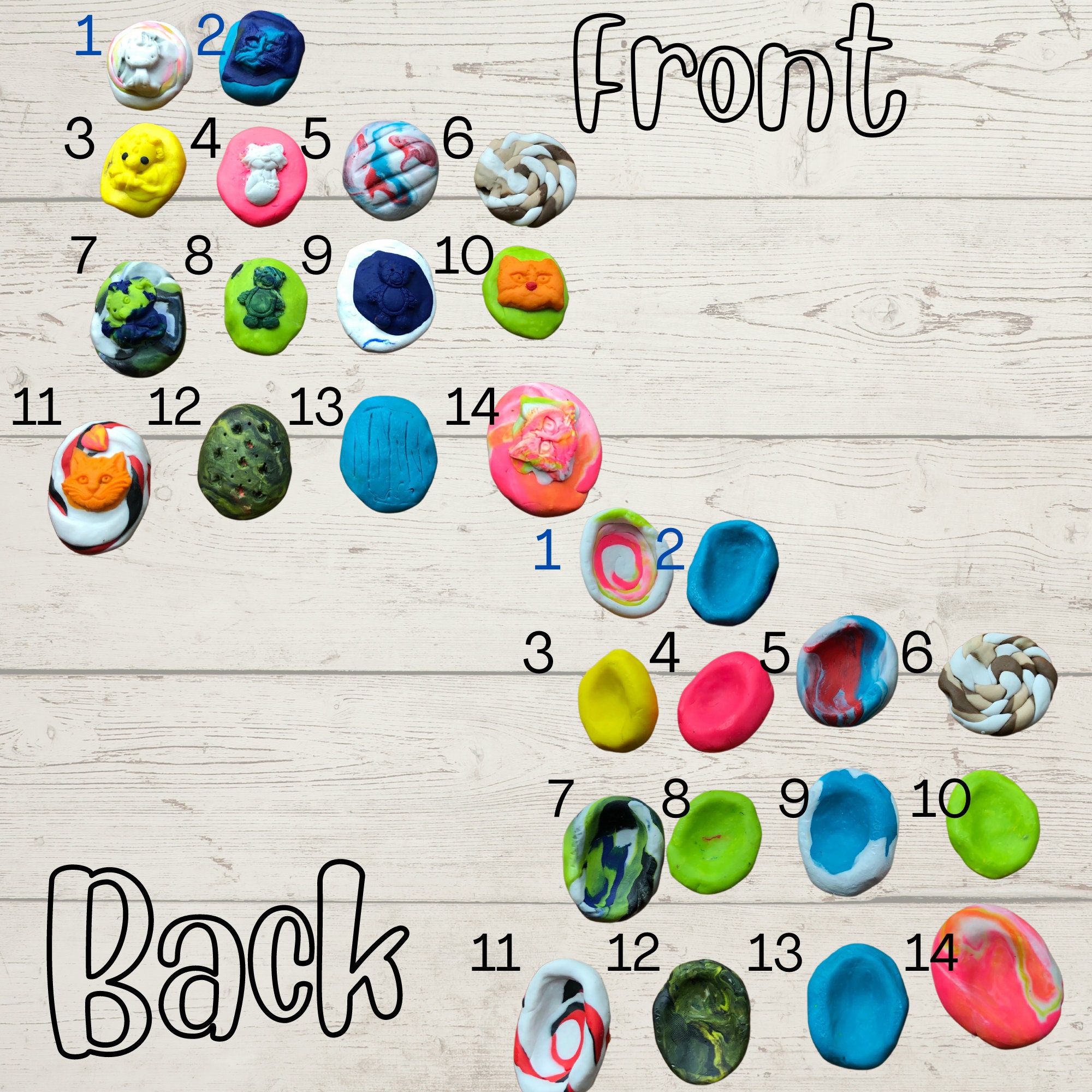 Colorful Worry Stones Handmade Polymer Clay Colorful Sensory Toy ...