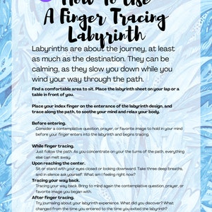 Labyrinth Finger Tracing Calming Cards, Funky Meditation Printable ...