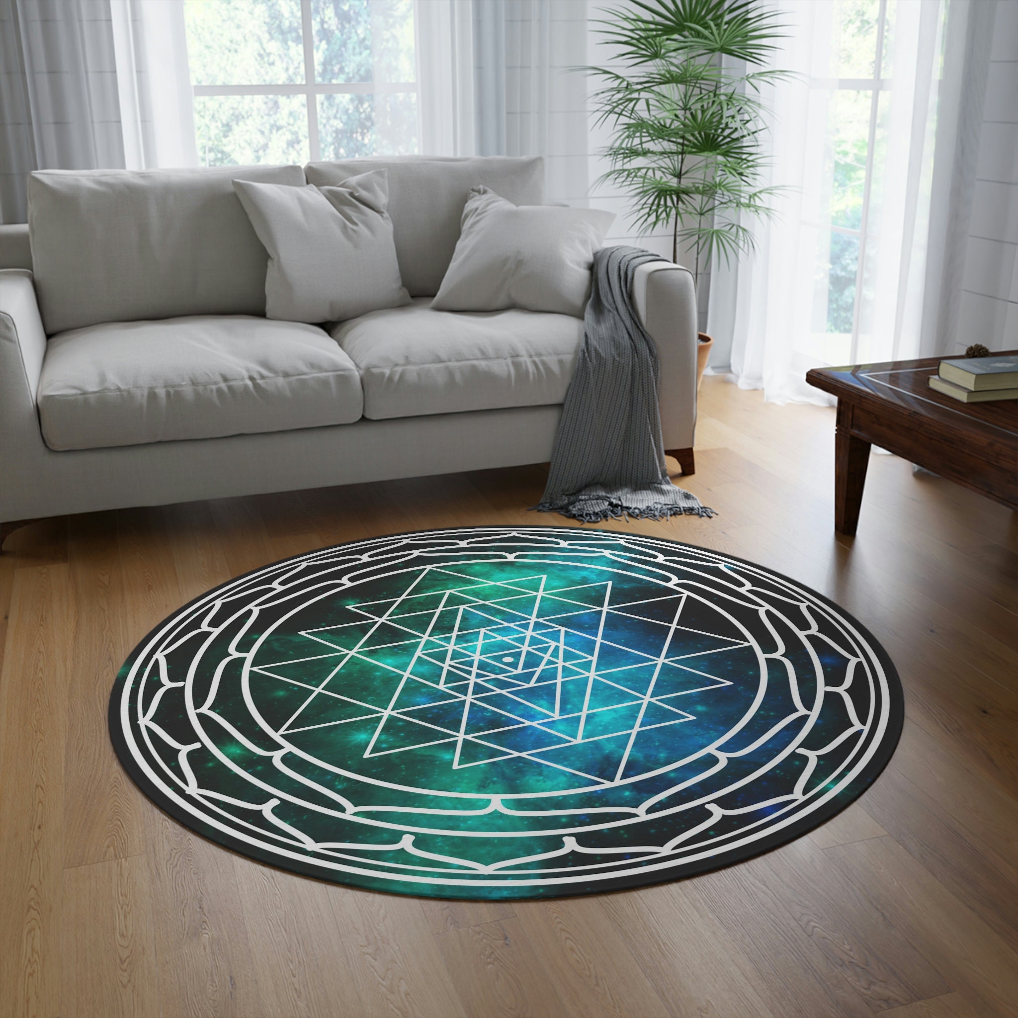 Mandala Round Rug, Meditation Yoga Rug, Breathing Exercise Rug ...