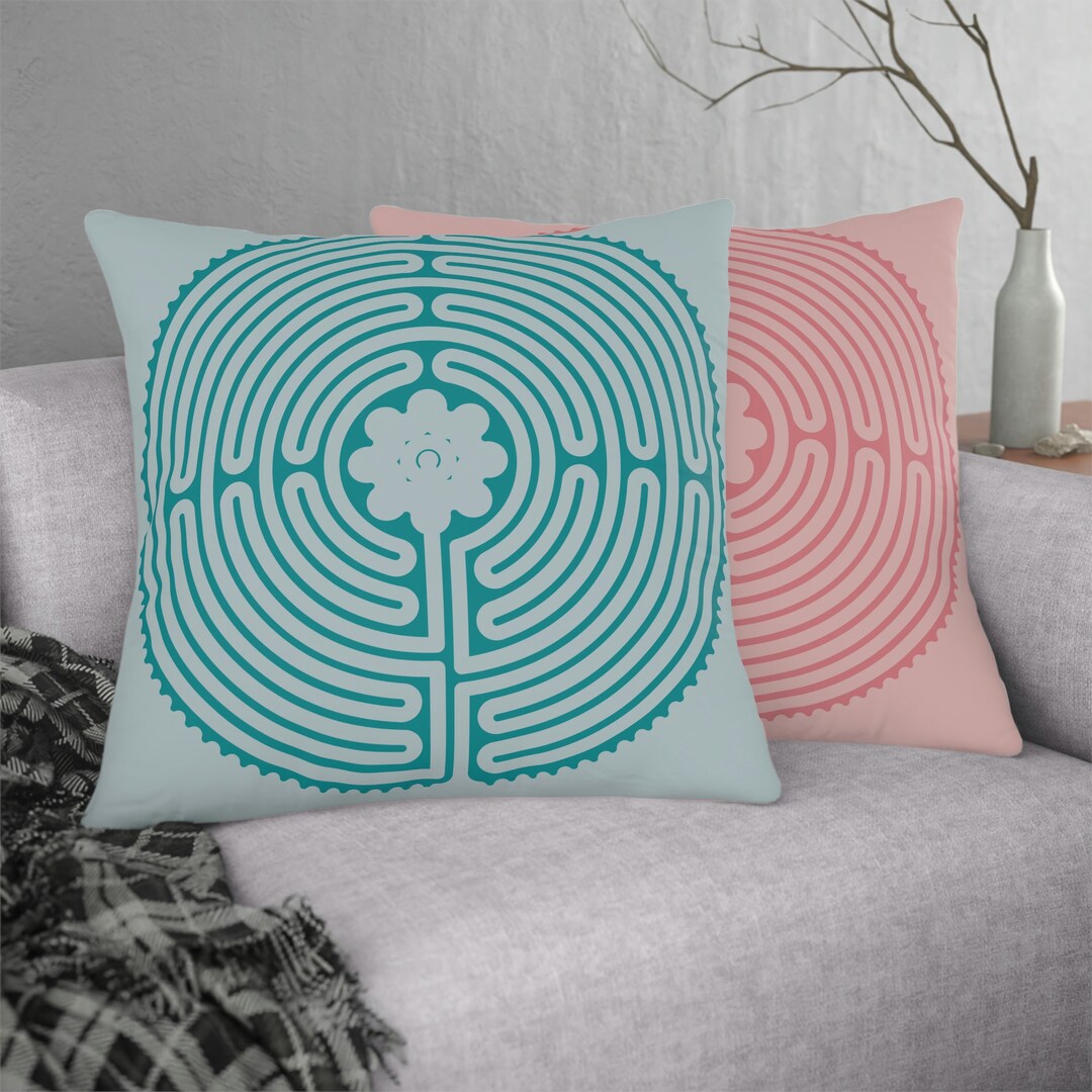 Two Sided Finger Tracing Labyrinth Waterproof Pillows, Flipable 2-sided ...