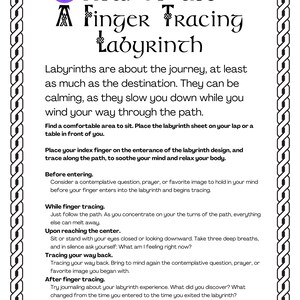 Labyrinth Finger Tracing Calming Pdfs, Meditation Printable ...