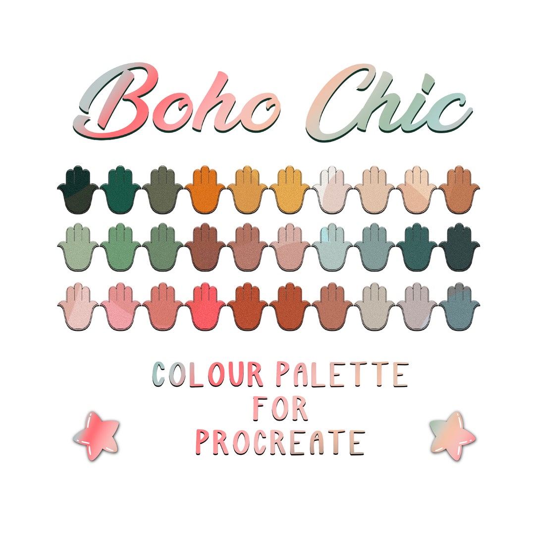 Boho Chic | Colour Palette for Procreate | Color Swatches for Procreate ...