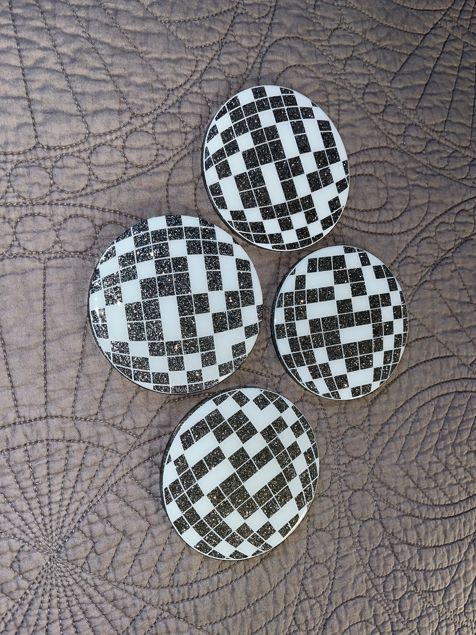 Sparkling Disco Ball Coasters - Etsy