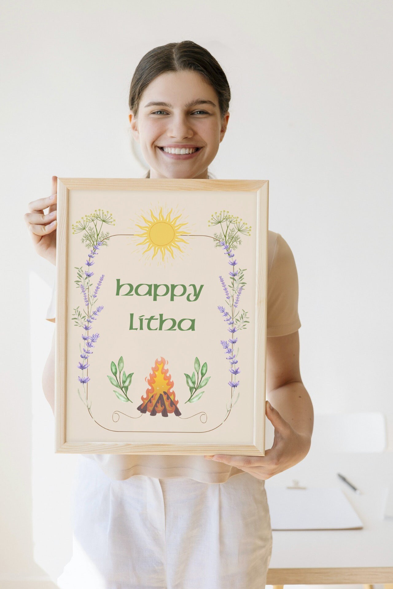 Litha Digital Print, Summer Solstice Print, Litha Wall Art, Midsummer ...