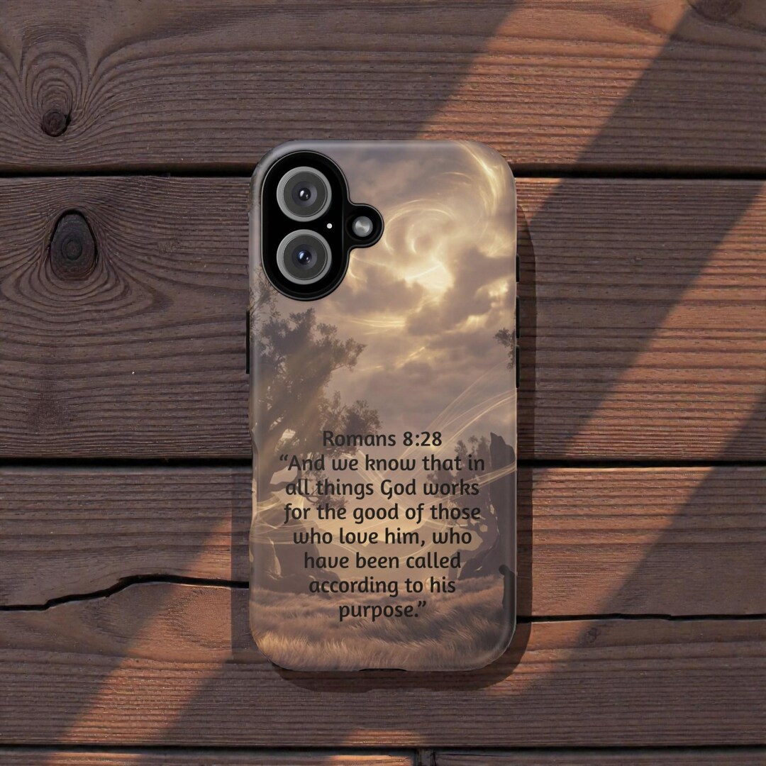 Romans 8:28 Scripture Phone Case | Bible Verse iPhone Case, Christian ...