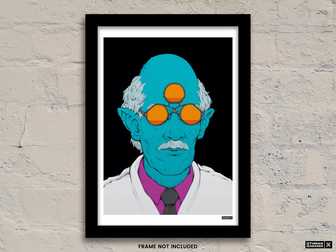Alien Scientist Art Print: Sci-fi Third Eye Matte Paper A5 A4 A3 - Etsy