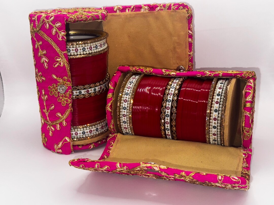 Indian Embroidery Bangle/ Choora Boxes (choora Not Included) - Etsy