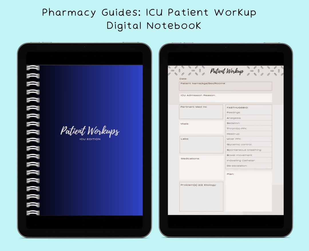 Comprehensive ICU Rounding Digital Notebook for Healthcare ...