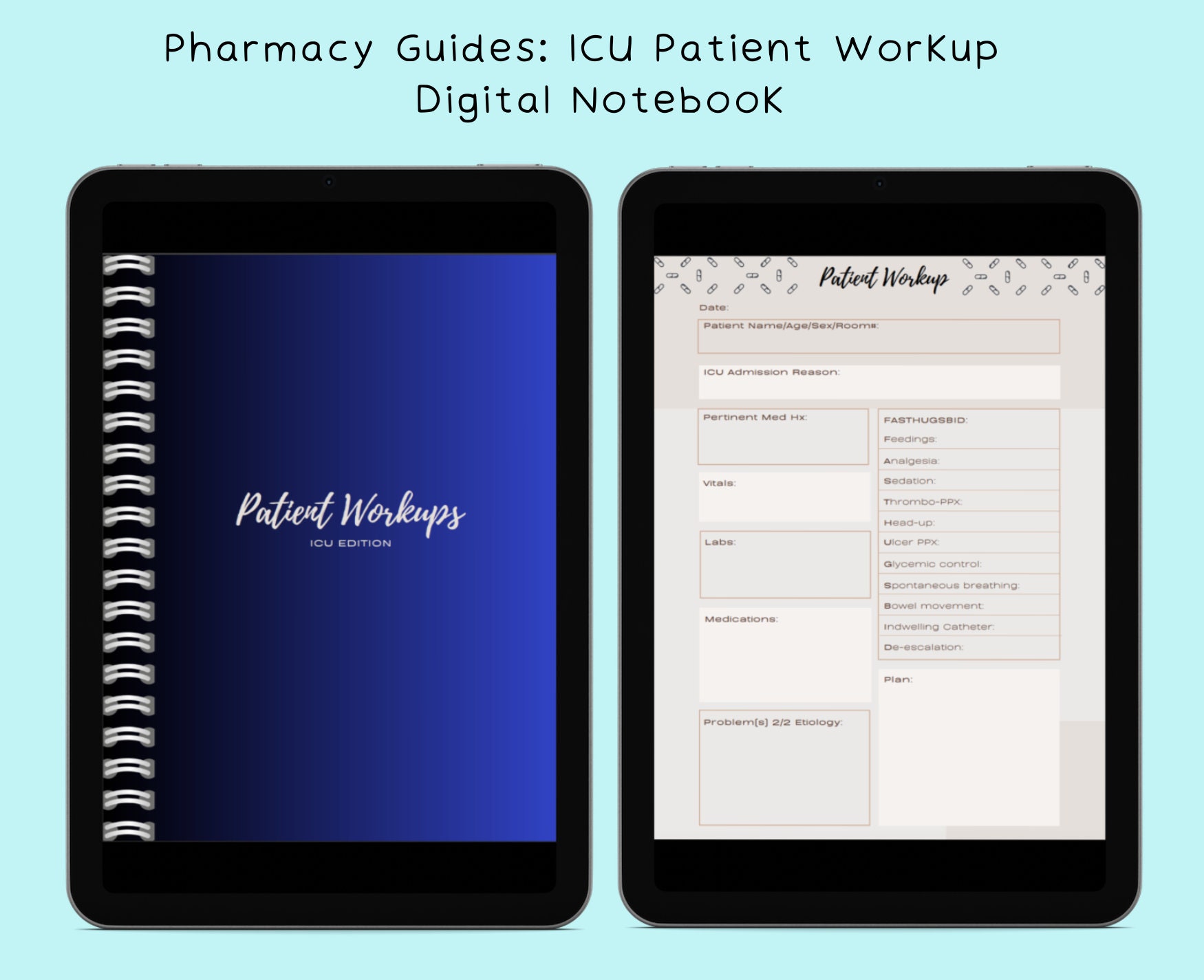Comprehensive ICU Rounding Digital Notebook for Healthcare ...