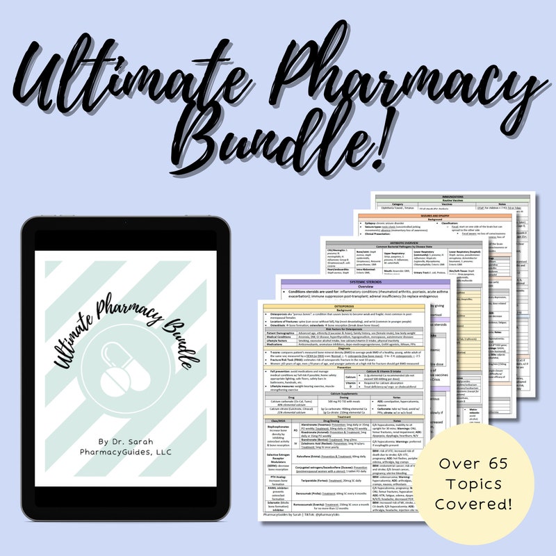 Pharmacy Drug Cheat Sheets - Etsy