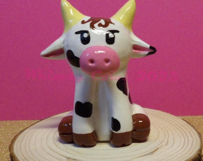 Polymer Clay Cow - Etsy Canada