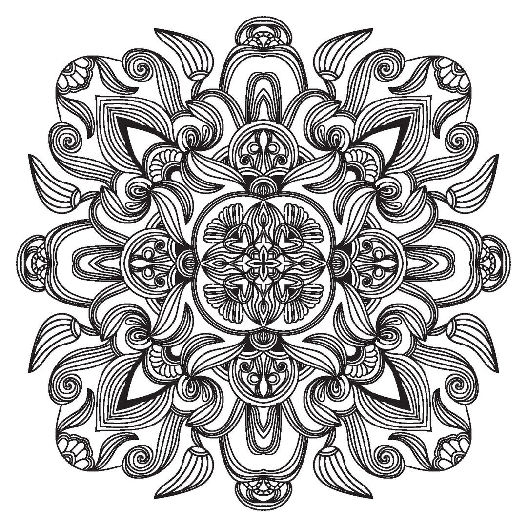 Digital Mandala Colouring Pages (download) - Etsy
