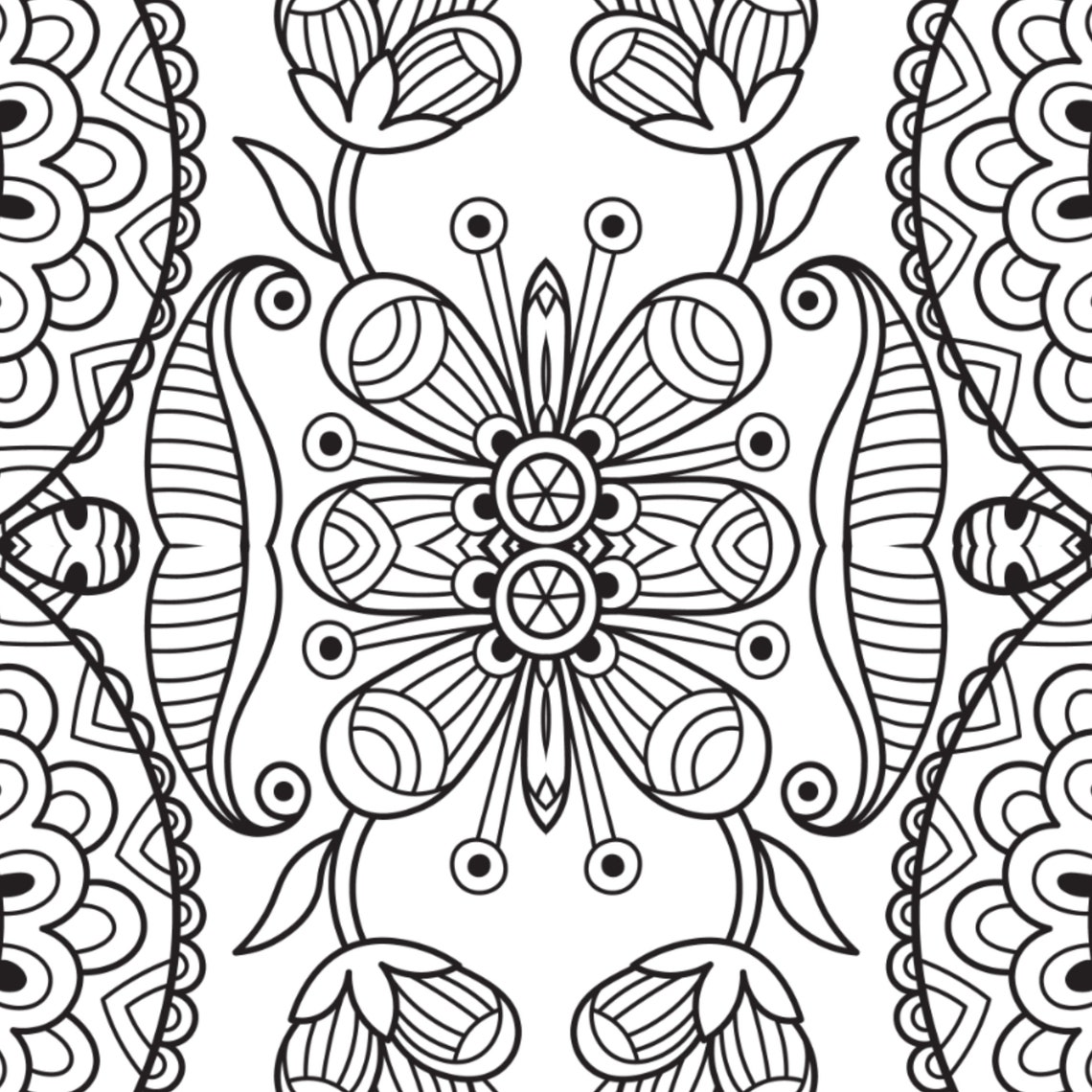 Digital Mandala Colouring Pages download - Etsy