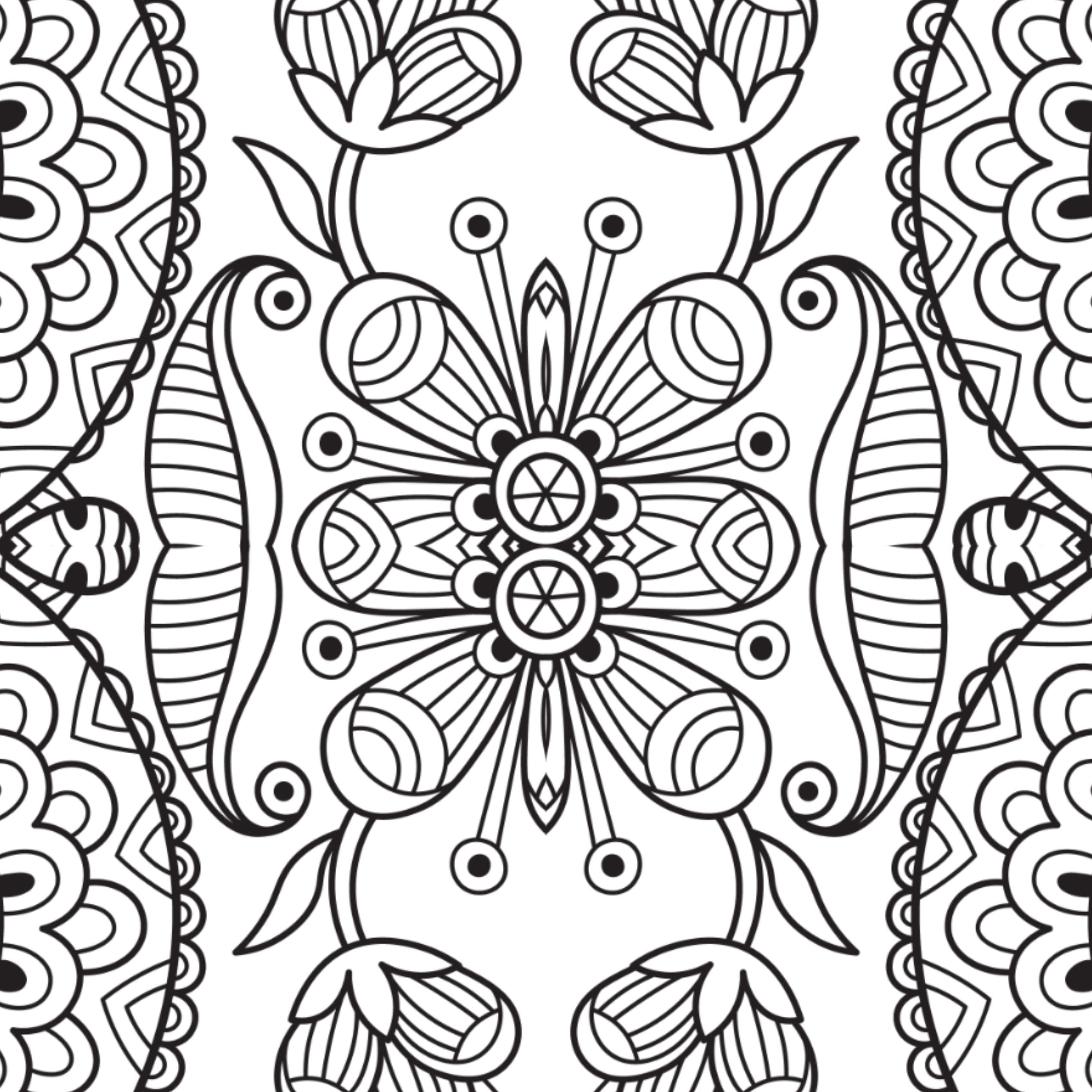 Digital Mandala Colouring Pages download - Etsy