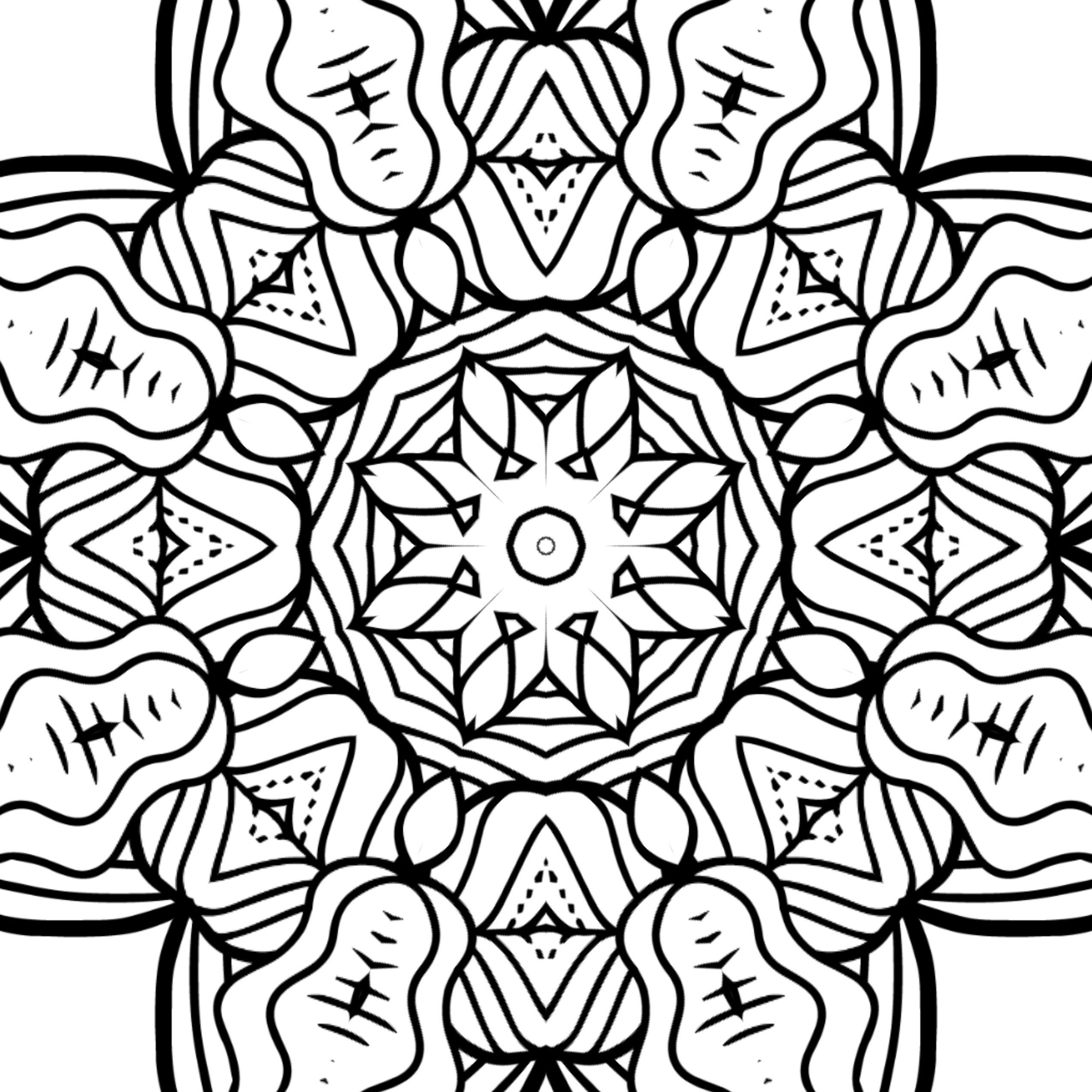 Digital Mandala Colouring Pages download - Etsy