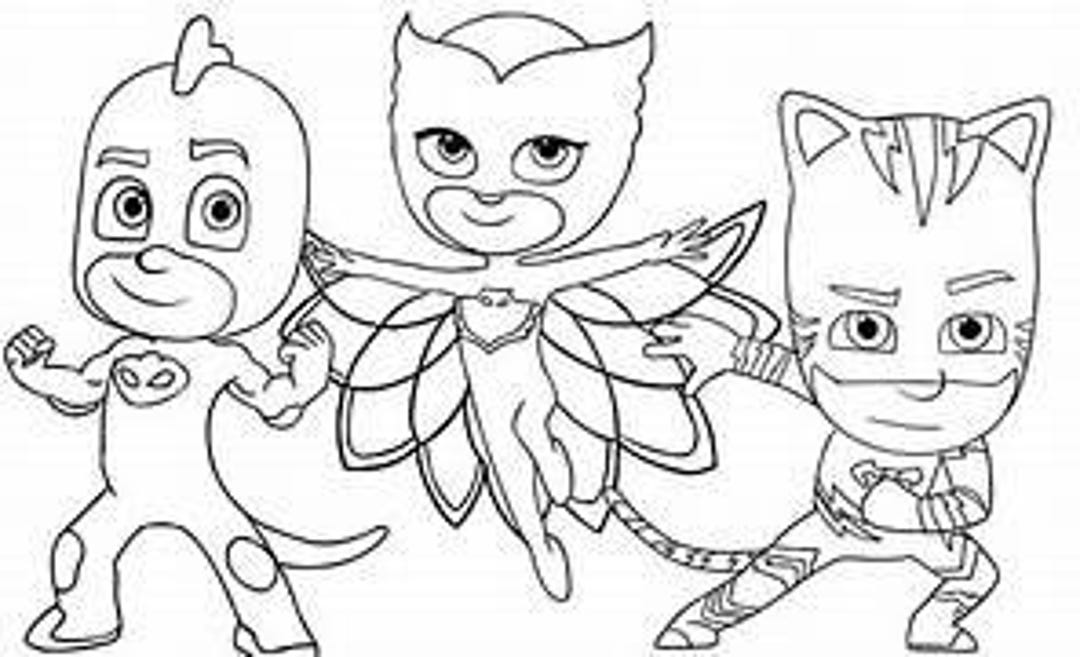 Pj Masks Colour Pages - Etsy
