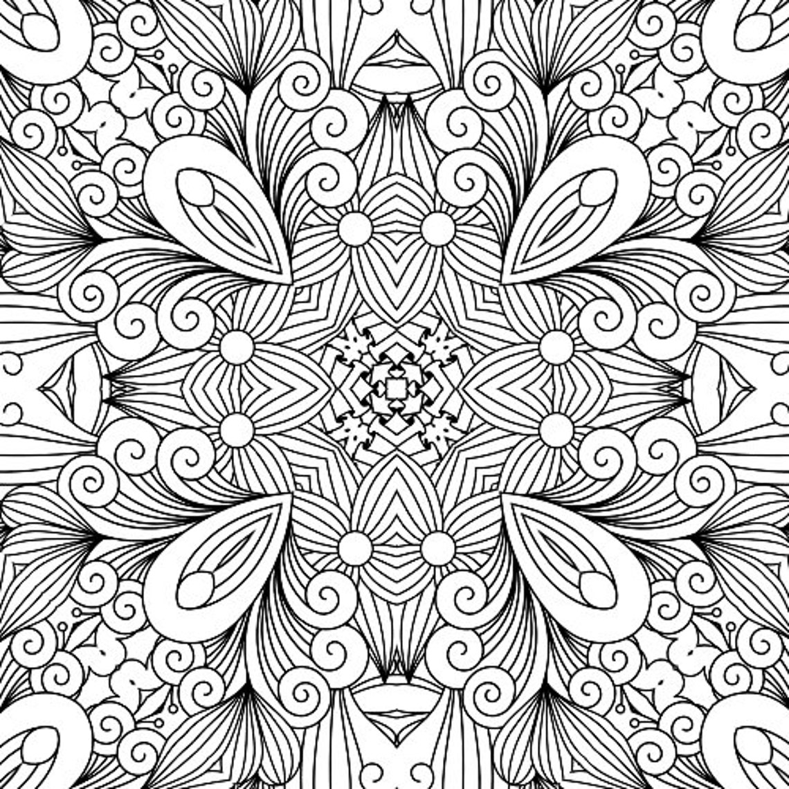 Digital Mandala Colouring Pages (download) - Etsy