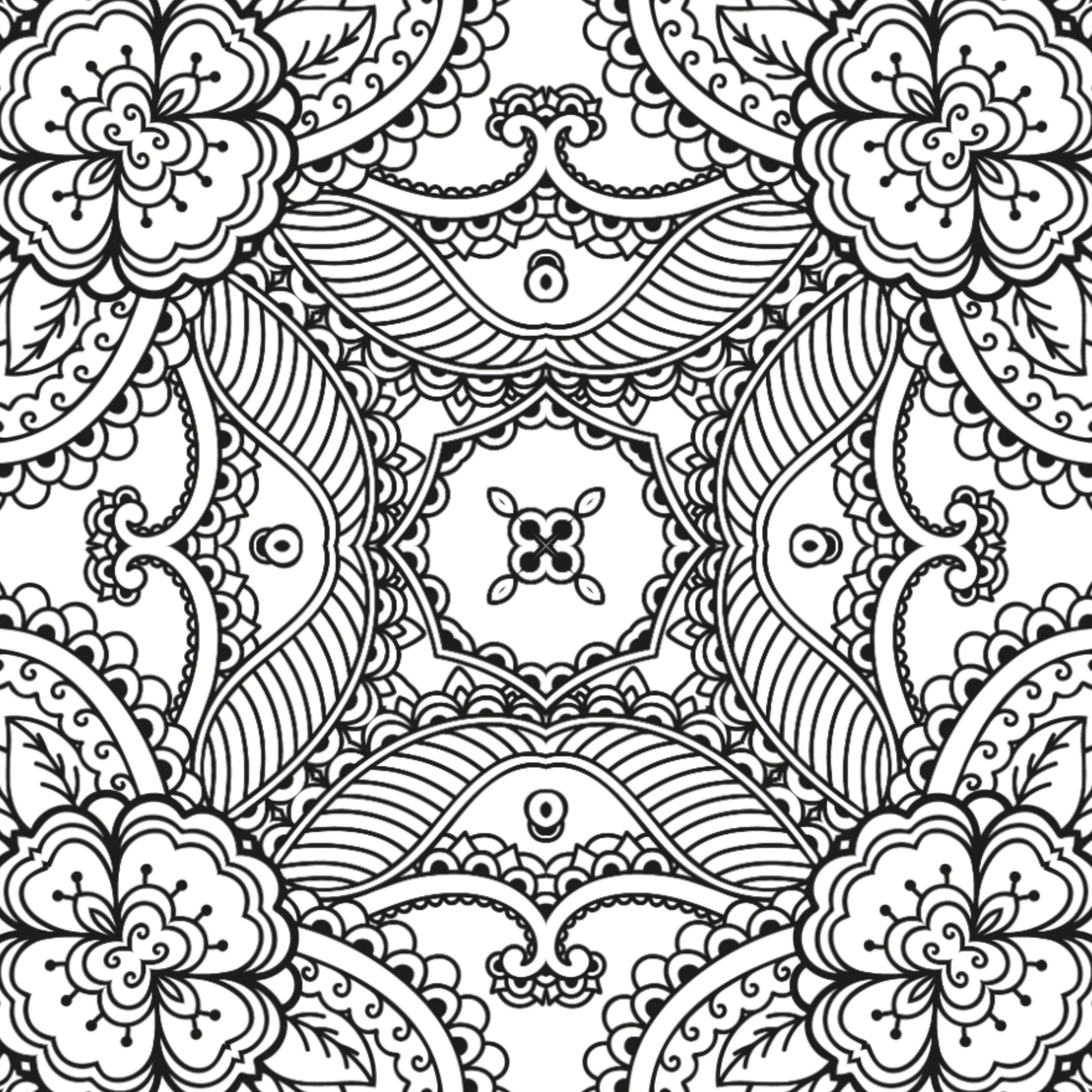 Digital Mandala Colouring Pages download - Etsy