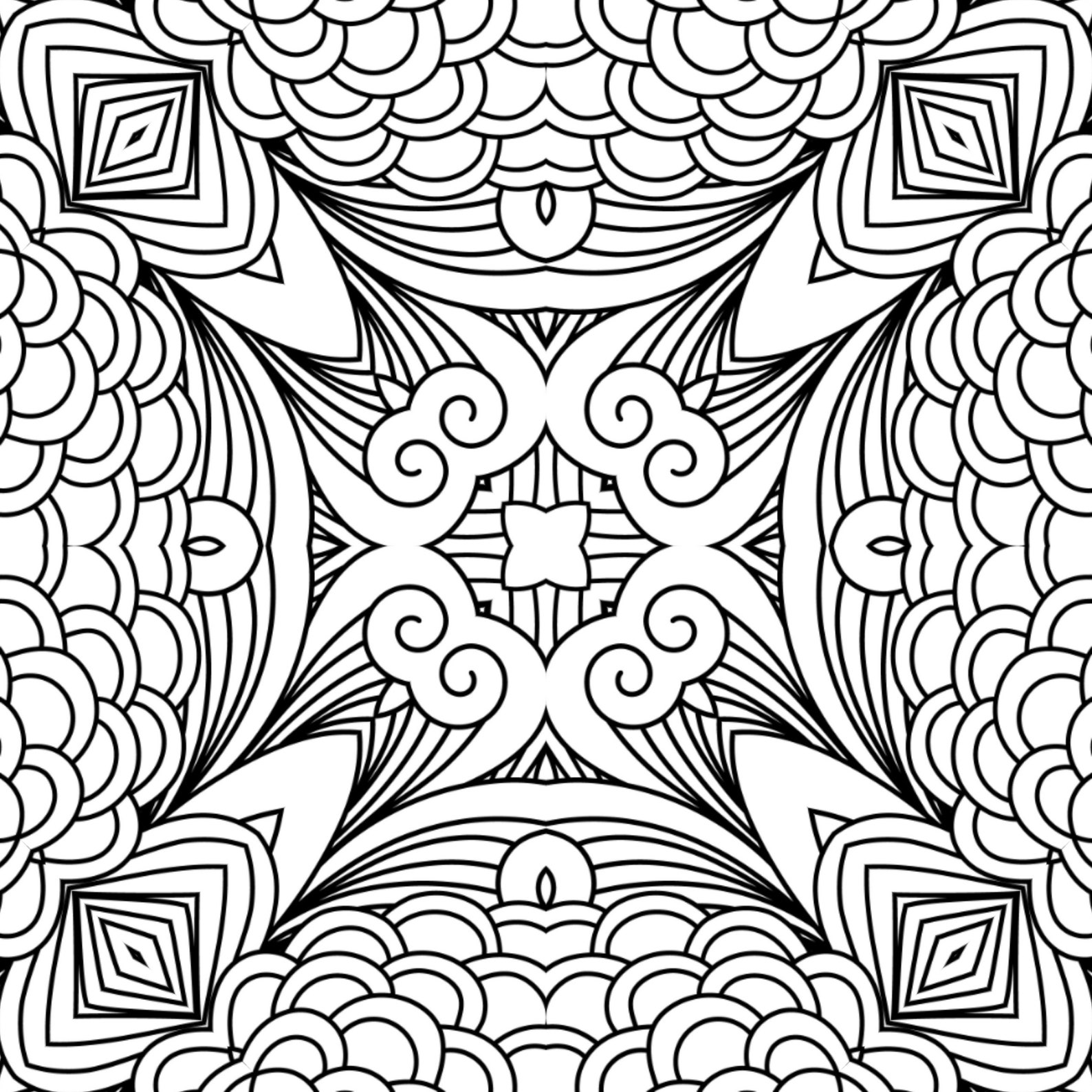 Digital Mandala Colouring Pages download - Etsy