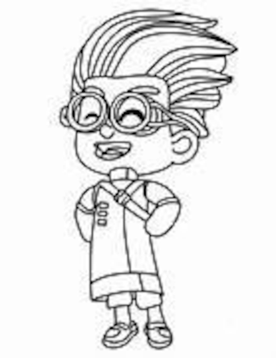 Pj Masks Colour Pages - Etsy