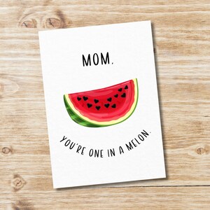 One in A Melon, Printable Greeting Card, Cute and Funny | Instant ...