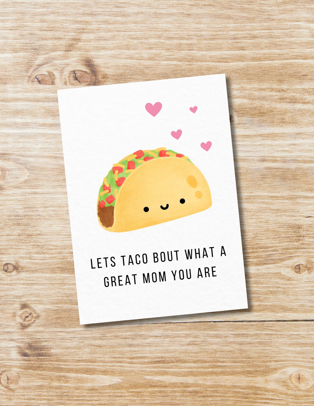 Let's Taco Bout It, Printable Greeting Card, Cute and Funny | Instant ...