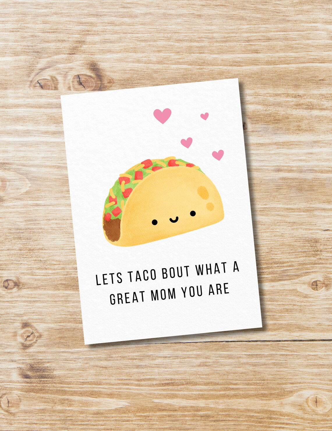 Let's Taco Bout It, Printable Greeting Card, Cute and Funny | Instant ...