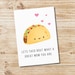Let's Taco Bout It, Printable Greeting Card, Cute and Funny | Instant ...