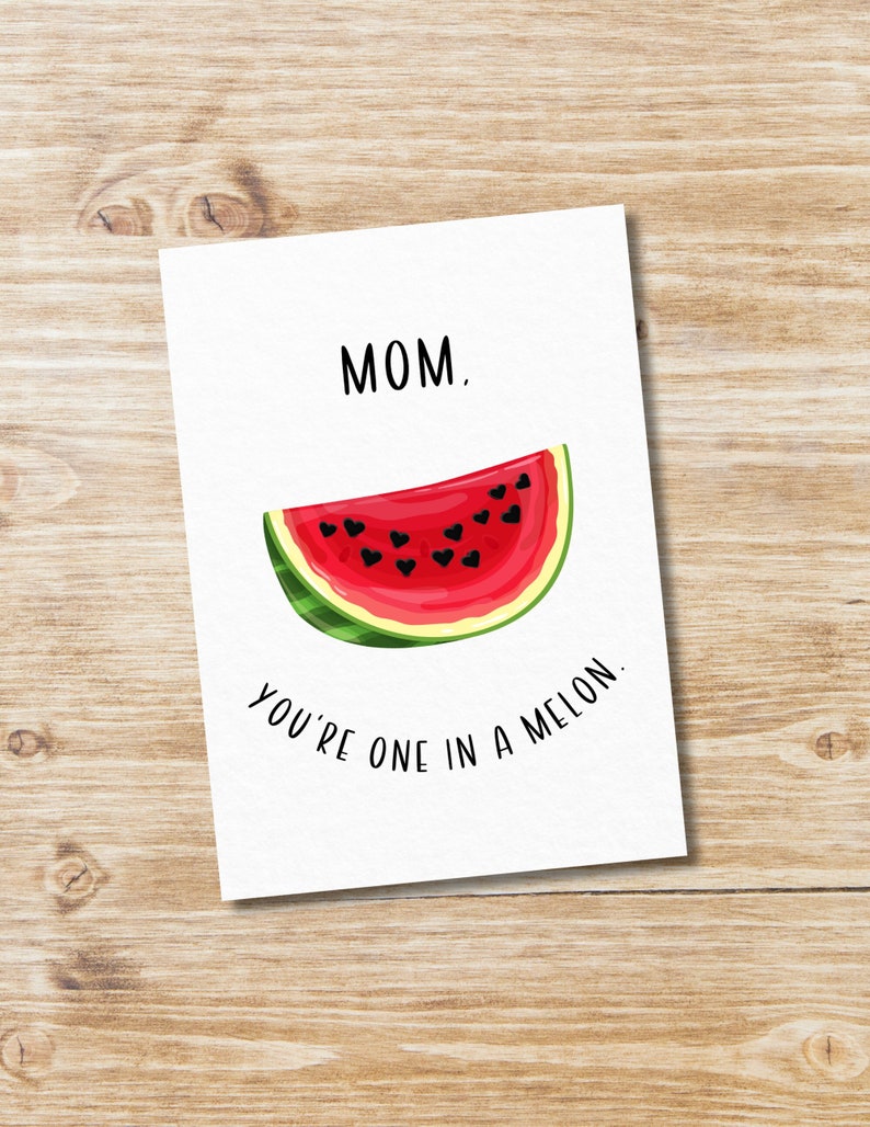 One in A Melon, Printable Greeting Card, Cute and Funny | Instant ...