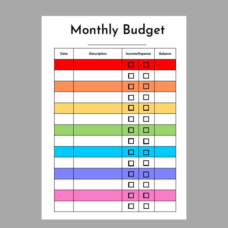Kids Printable Budget and Saving Worksheets - Etsy