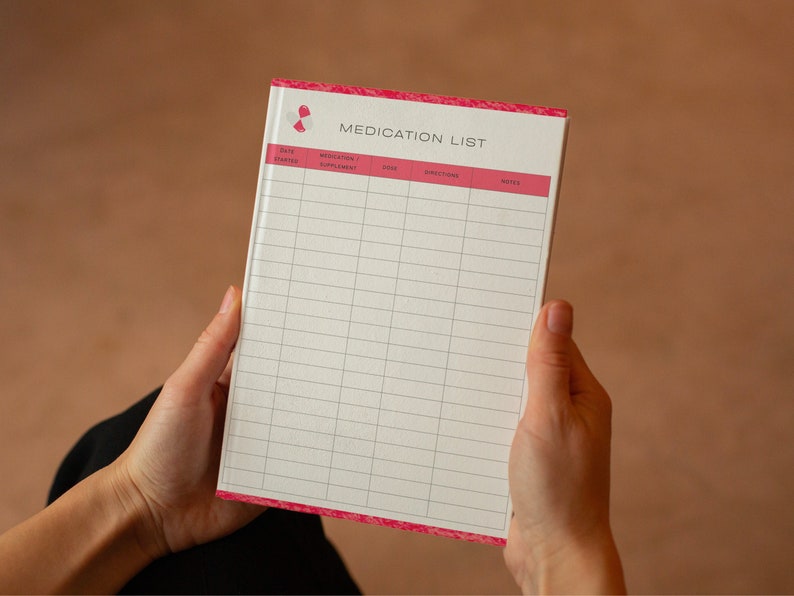 Printable Medication Tracker, Medication List, Med Tracker, Medication ...