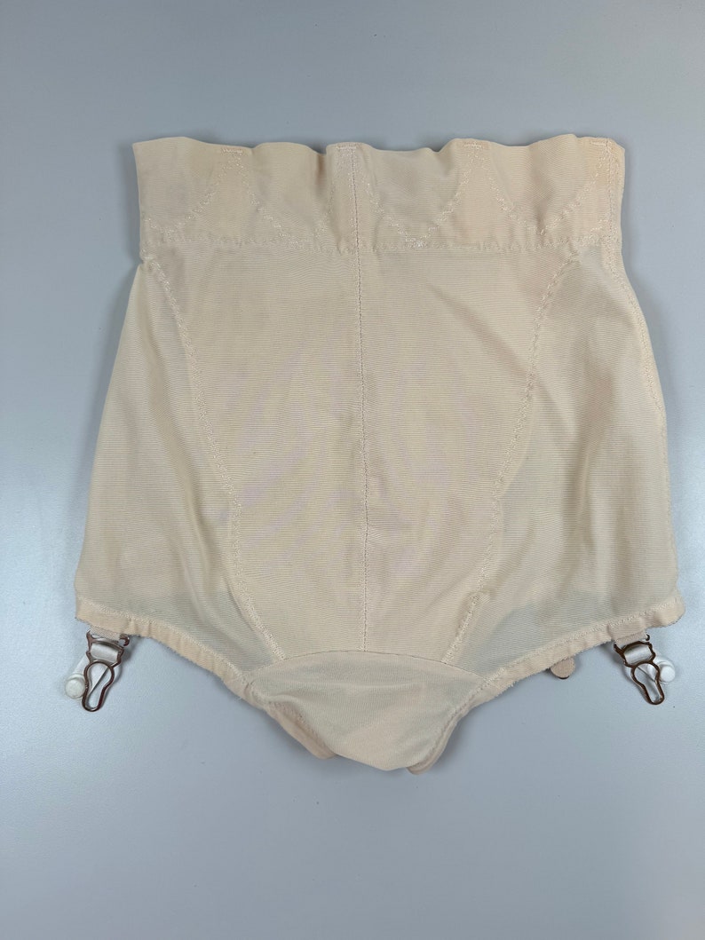 Vintage Girdle Beige Garter Panties High Waist Lingerie Pin up Size ...