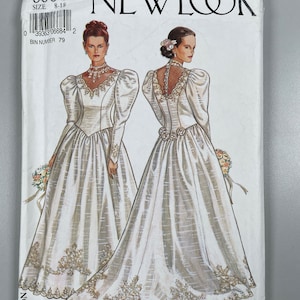 Simplicity New Look 6684 FF Uncut Size 8-18 Bust 34-44” Wedding Dress ...