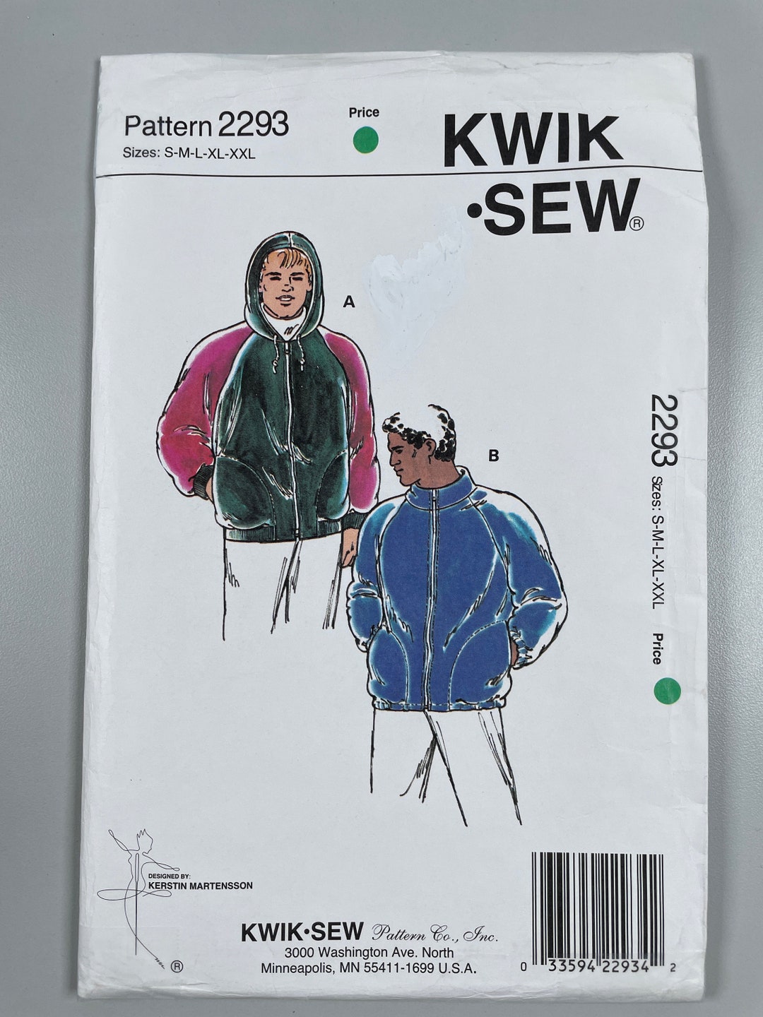 Kwik-sew 2293 Men or Ladies Jacket Pattern for Medium to Heavy Weight ...