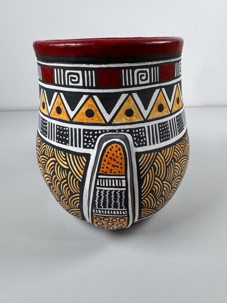 Vintage Nicaragua Signed Lizard Head Pottery Planter Vase Vessel. 5.5 ...