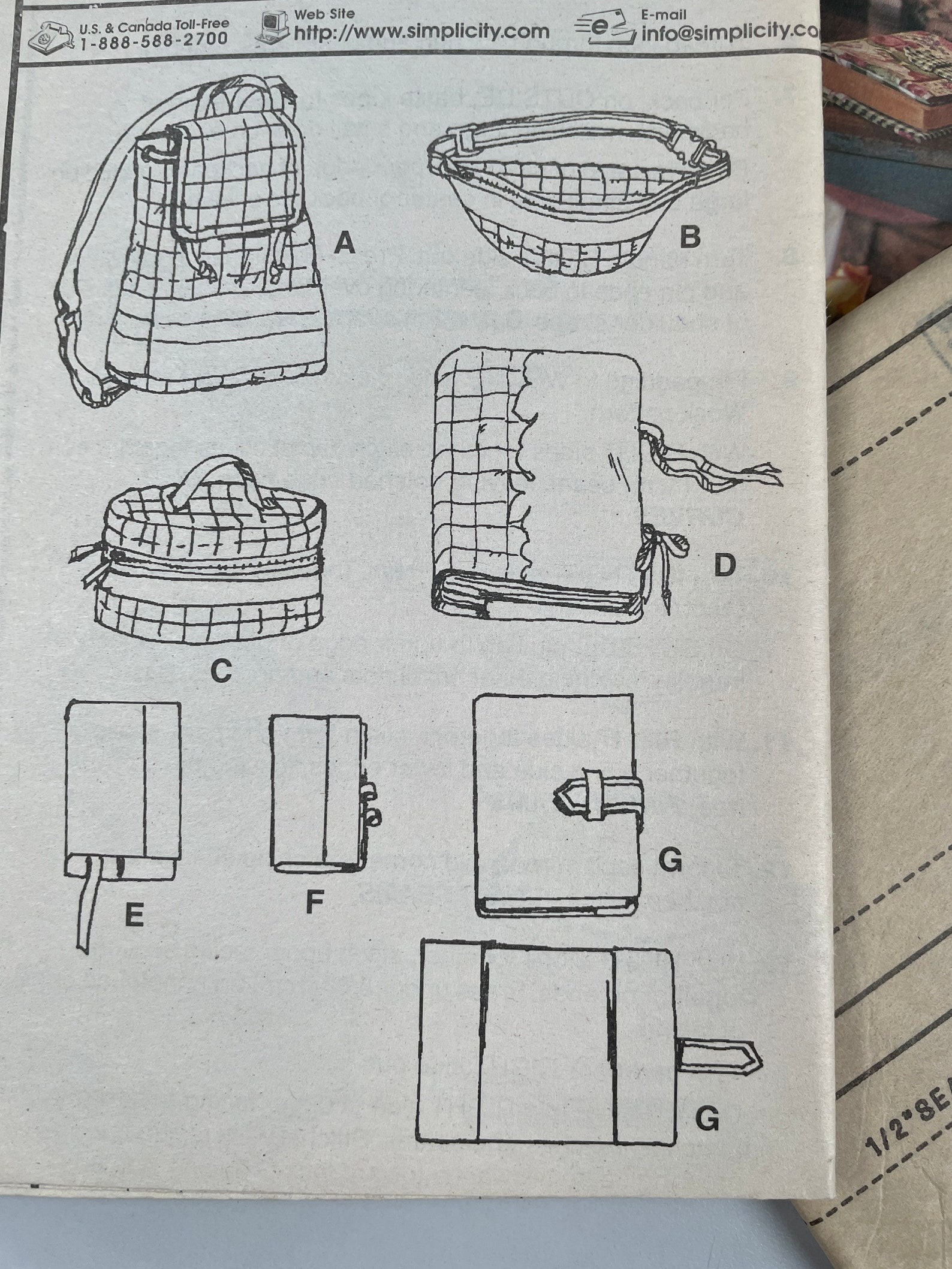 Simplicity 8069 FF Crafts Simply Concord Bags and Covers Backpack Fanny ...
