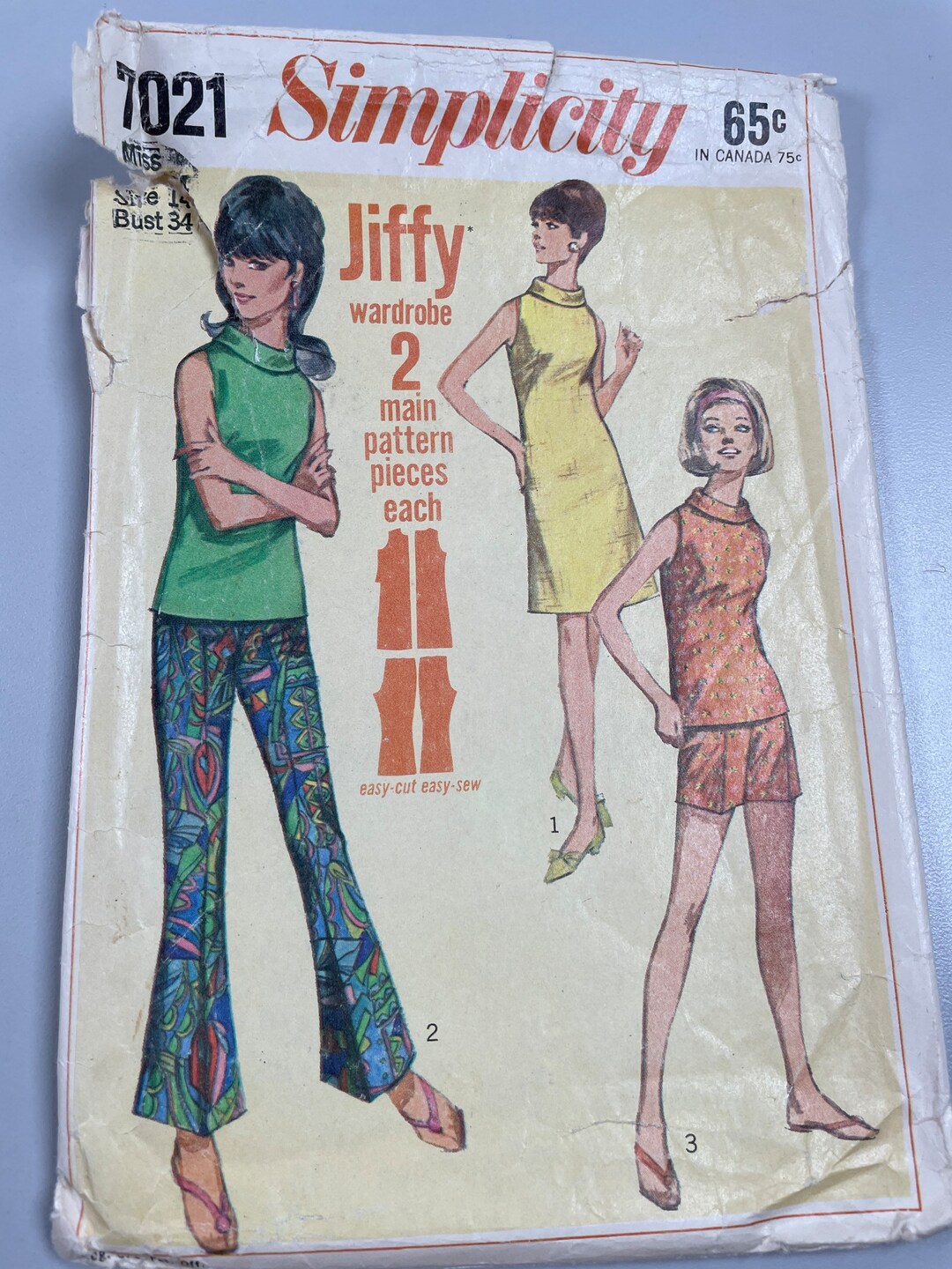 Simplicity 7021 Compete Jiffy Wardrobe. Tops Pants and Shorts Dress or ...