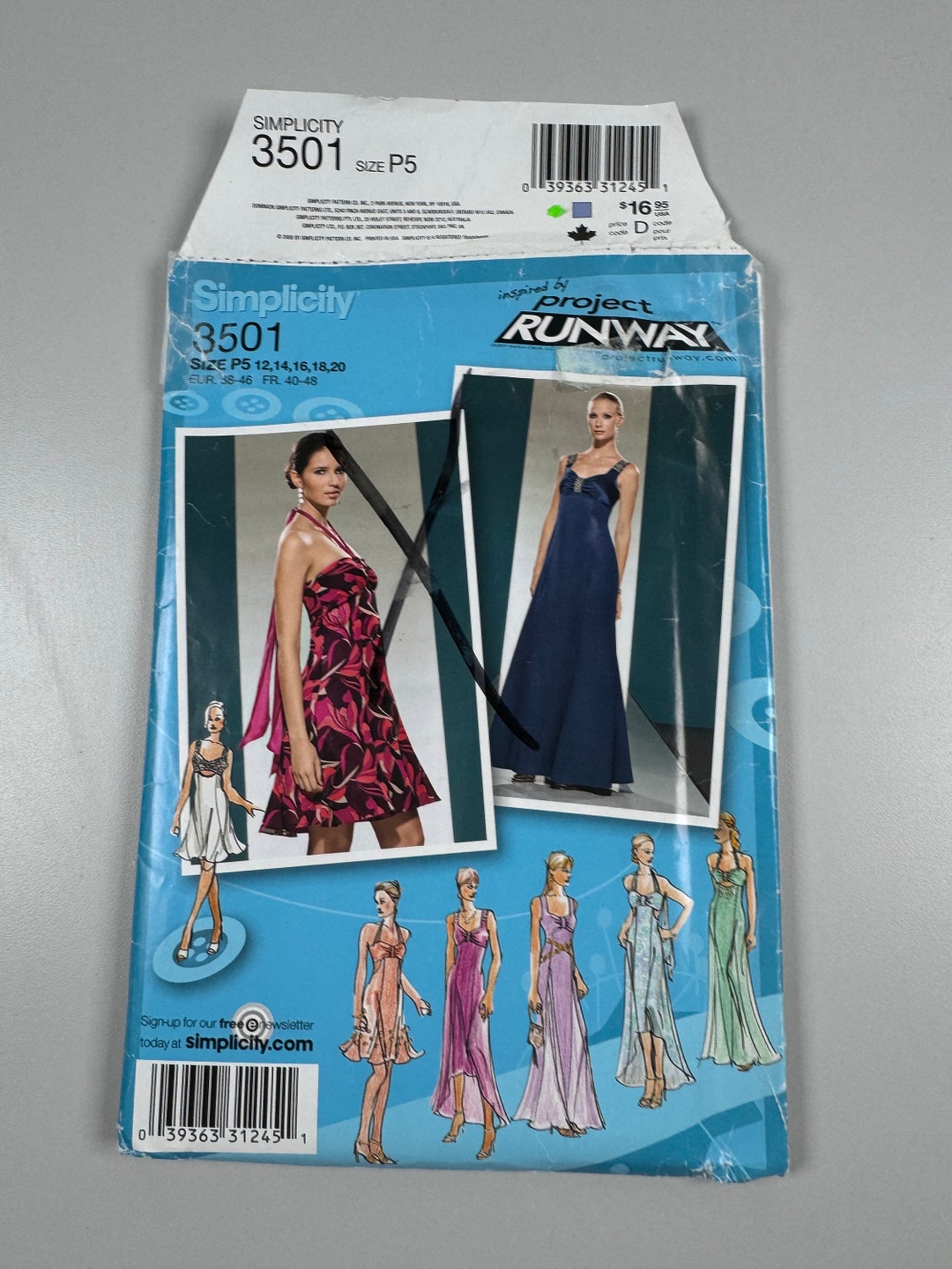 Simplicity 3501 Project Runway Dresses in 3 Lengths Various Styling ...