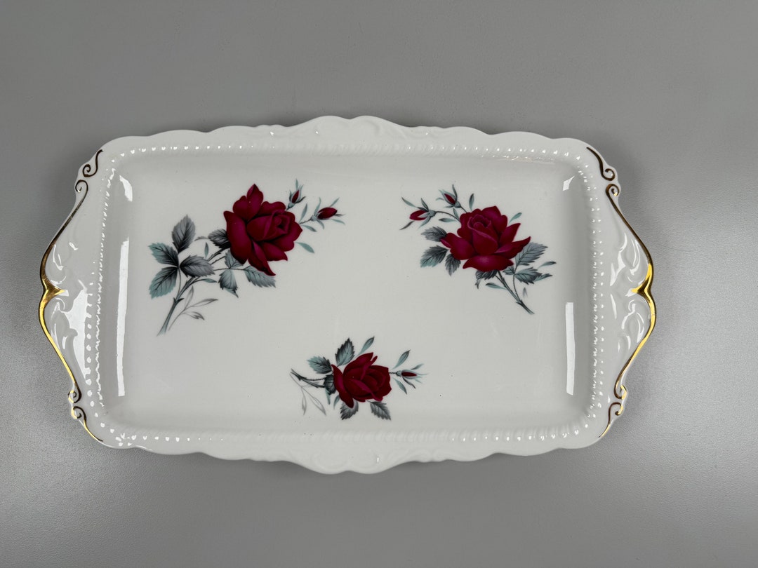 Vintage Royal Albert Sweet Romance Serving Tray Made in England Three ...