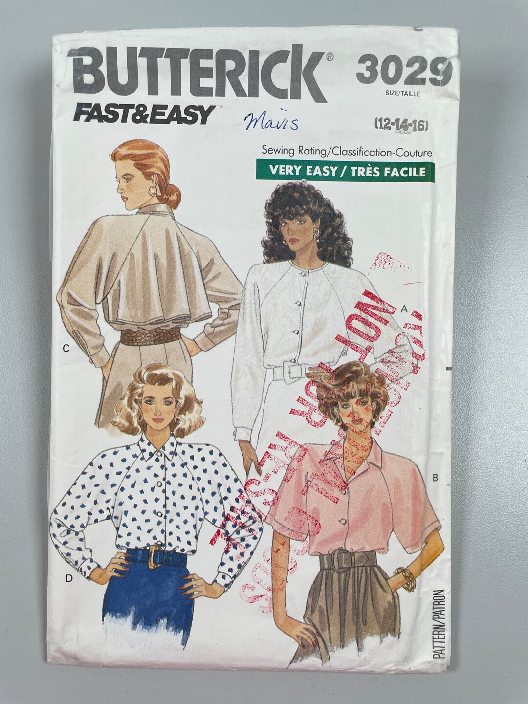 Butterick 3029 Complete Fast and Easy Misses Loose Fitting Shirt, Jewel ...