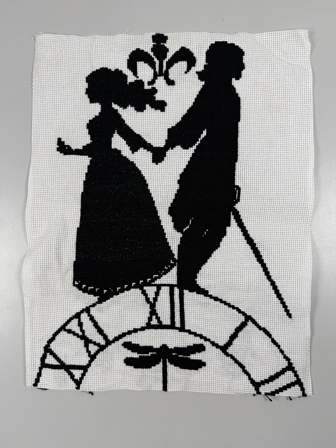 Cruel Cross Stitch 14” X 11” Unframed Black on White Wall Hanging ...