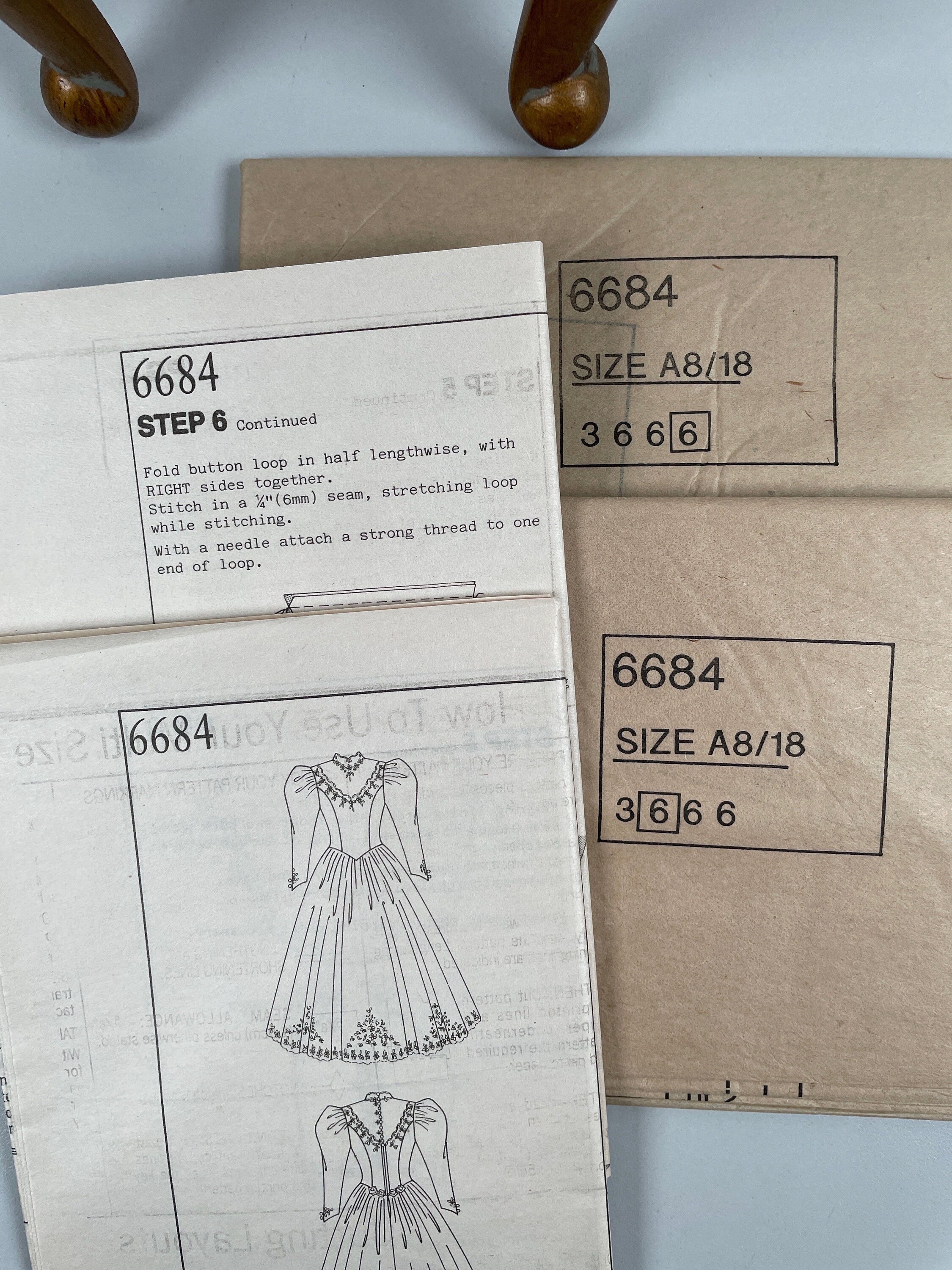 Simplicity New Look 6684 FF Uncut Size 8-18 Bust 34-44” Wedding Dress ...