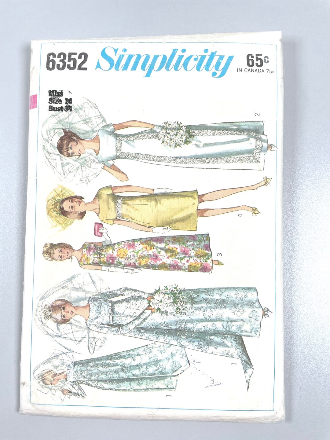 Simplicity 6352 Misses Wedding Dress With Detachable Train or ...