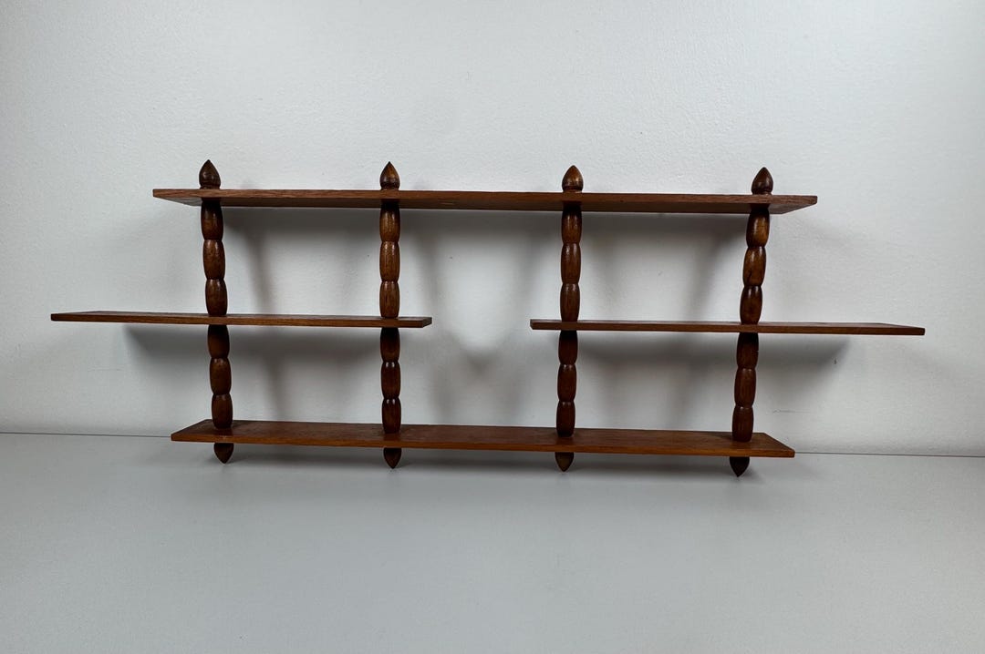 Vintage Multi Shelf 1970s Wooden Spindle Shelf to Hang or Sit on ...