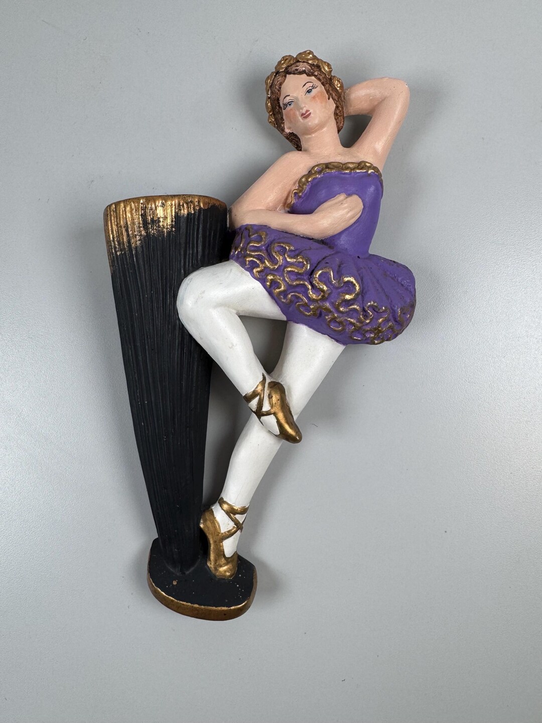 Vintage Plaster Ballerina Ballet Dancer. Hand Painted Details N Nice ...