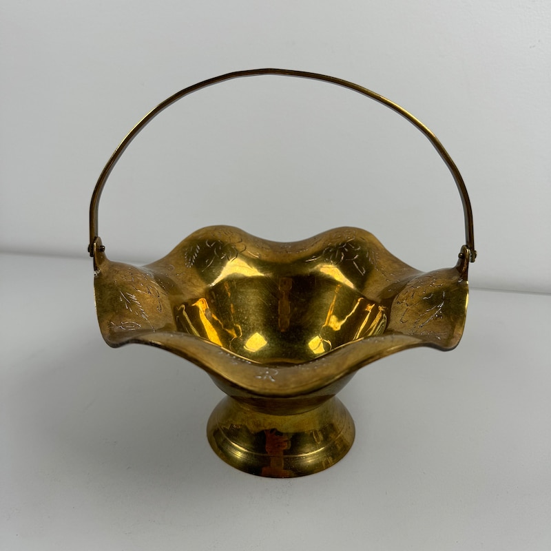 Solid Brass Basket - Etsy