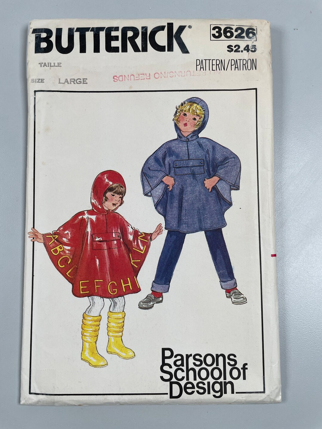 Butterick 3626 FF Uncut Children Outerwear and Transfer Appliqué ...