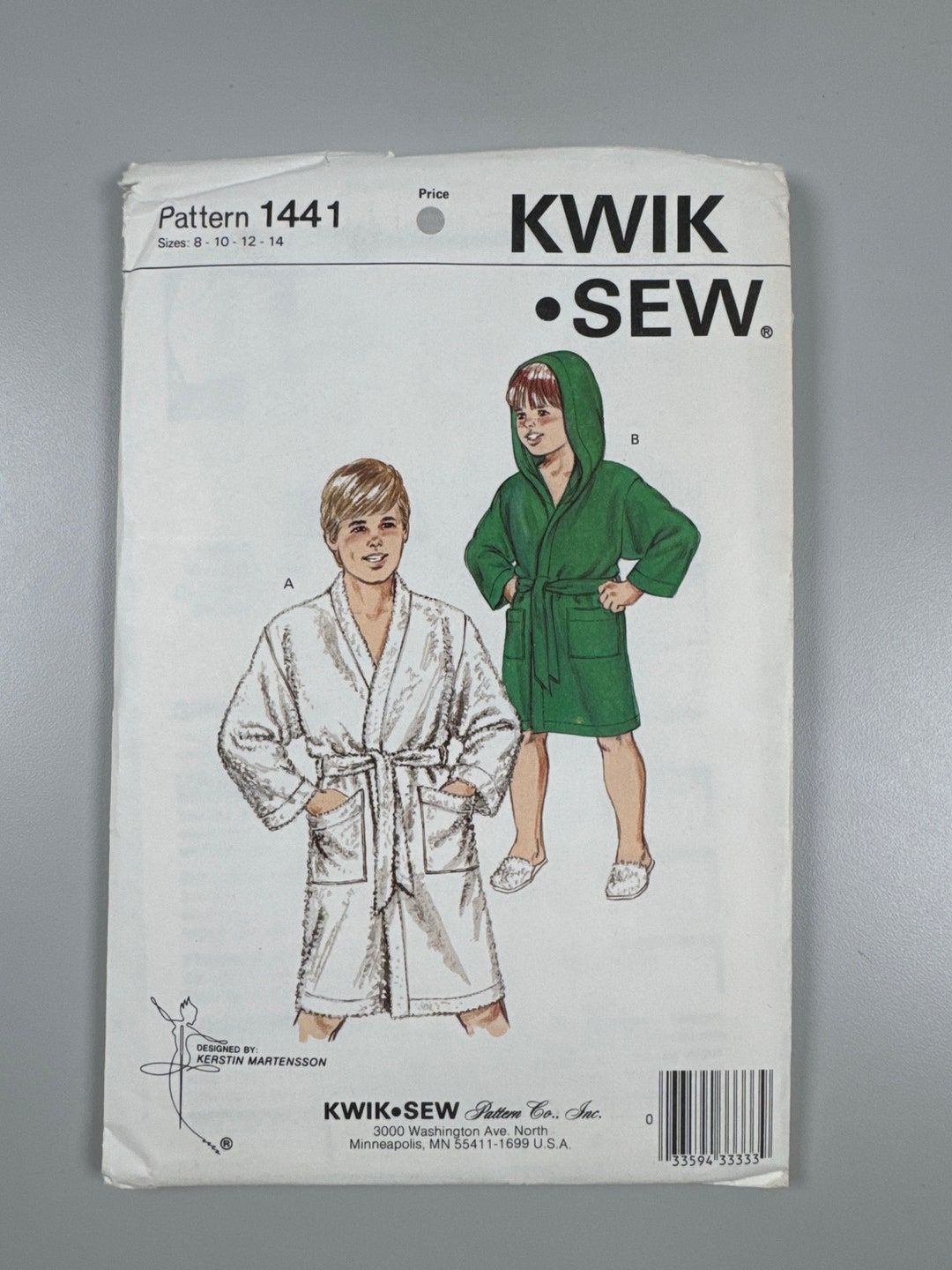 Kwik Sew 1441 Unopened Boys Kids Children's Girls Young Man Lounge Wrap ...