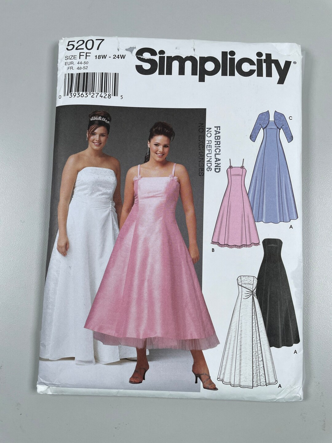 Simplicity 5207 FF Uncut Woman’s Petite Evening Dress in 2 Lengths With ...